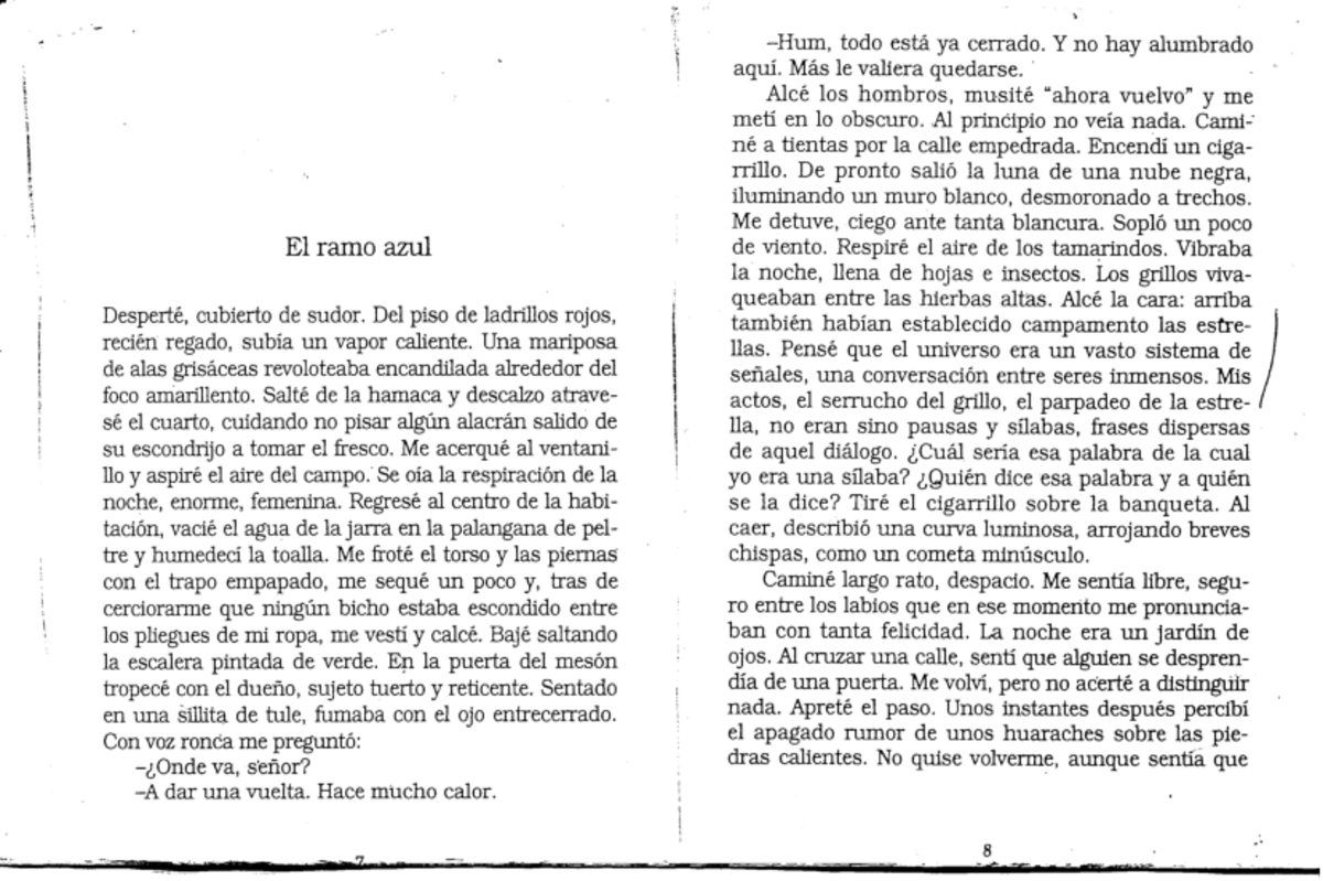 El ramo azul lectura - Patrimonio Cultural - UNAM - Studocu