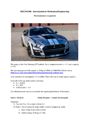 MECH1560 Introduction to Mechanical Engineering Materials Tutorial 2022 - The example that this ...