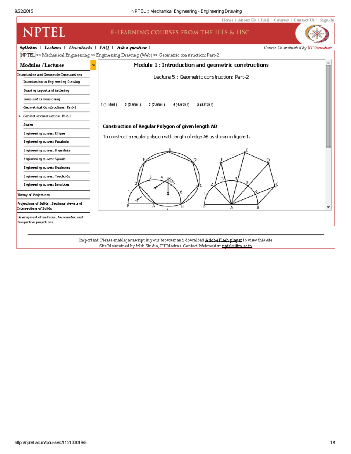 Heptagon Construction - 9/22/2015 NPTEL :: Mechanical Engineering ...