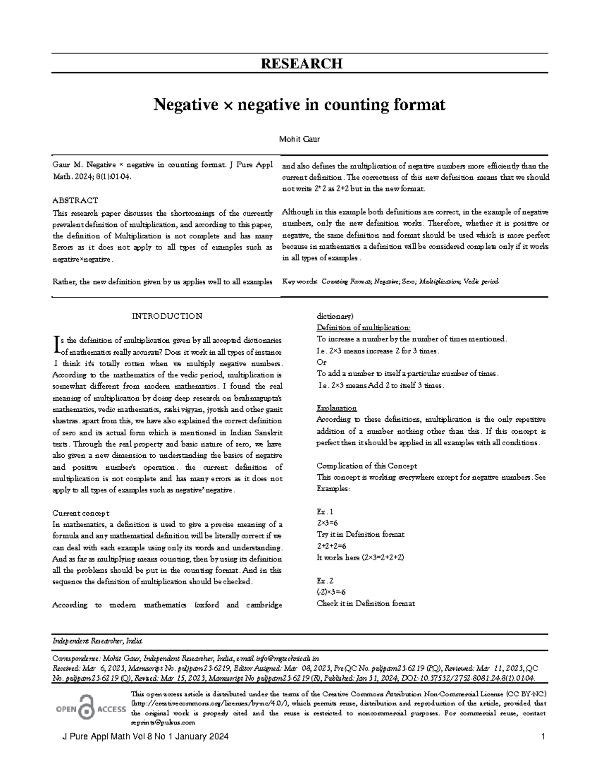 Negative-negative-in-counting-format - Independent Researcher, India ...