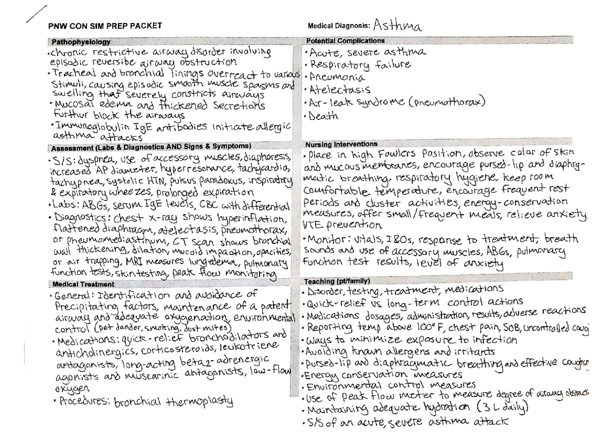 Adult 1- Simprep-Asthma - Studocu