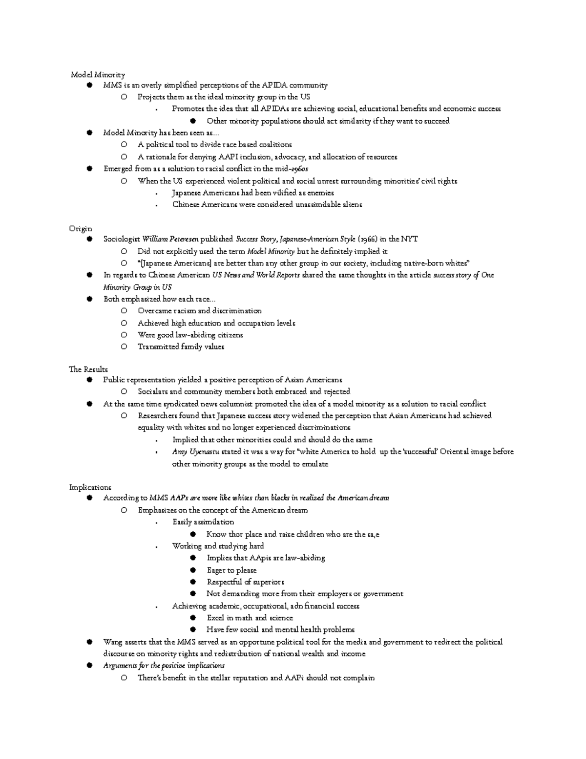 Model Minority Stereotype - Model Minority MMS is an overly simplified ...