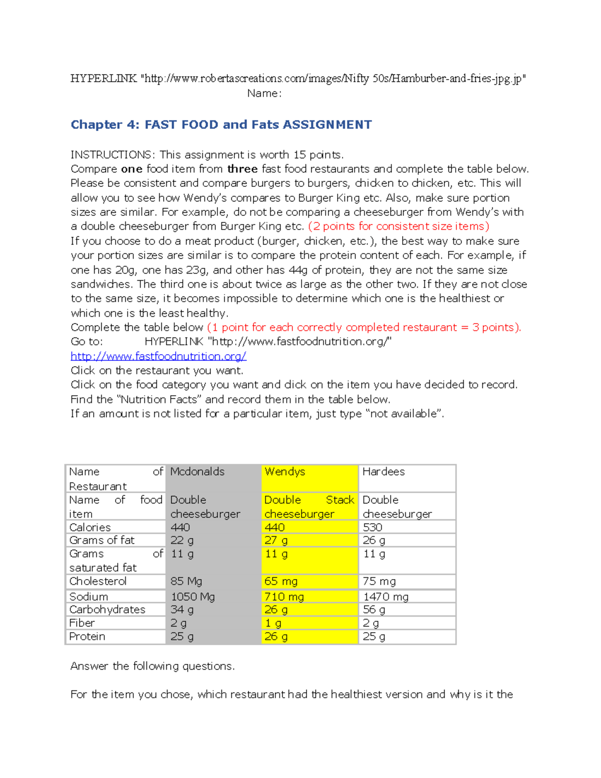 Fast food - fast food - HYPERLINK "robertascreations/images/Nifty - Studocu