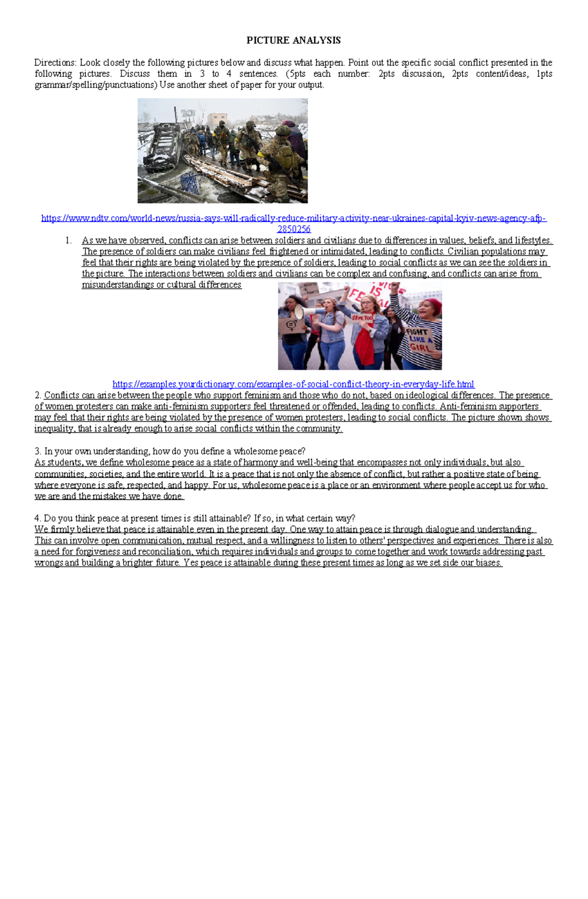 Activity 1 Picture Analysis - PICTURE ANALYSIS Directions: Look closely ...