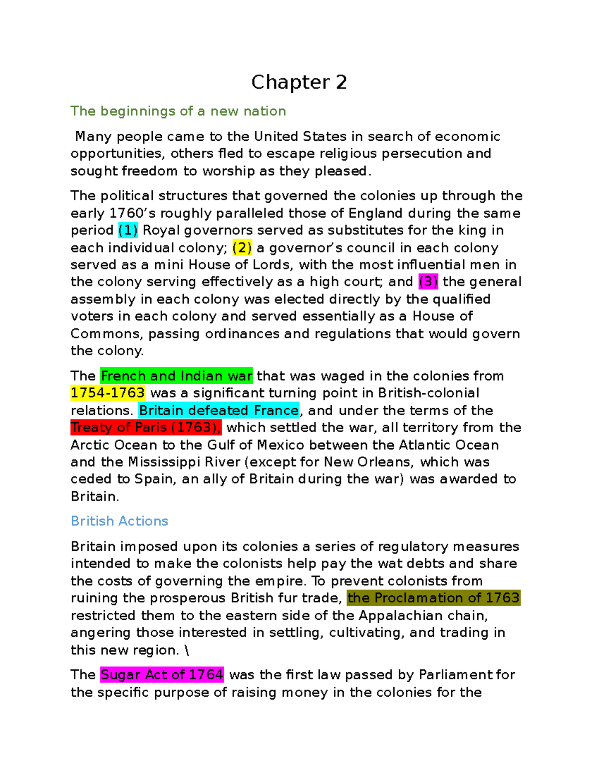 Chapter 2 Federal Government - Chapter 2 The beginnings of a new nation ...