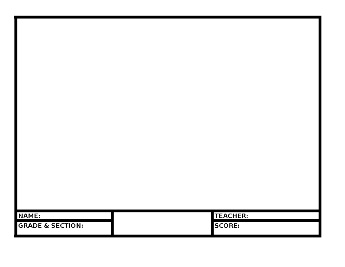 Template-Short - asd - Bachelor of nursing - NAME: TEACHER: GRADE ...