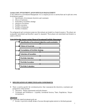 Bond 2c - notes and numericals - Bond Return and Valuation Pa C(PVIFA k ...