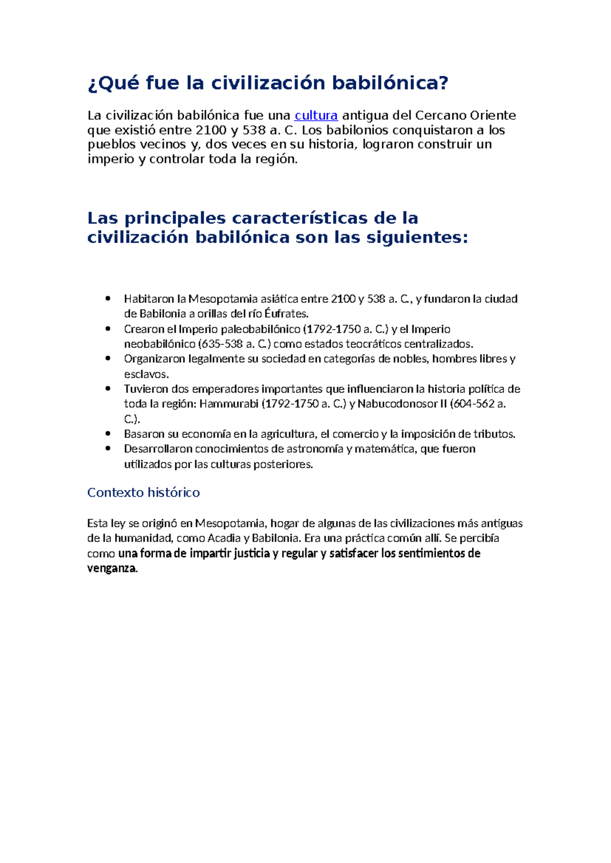 Civilización babilónica - ¿Qué fue la civilización babilónica? La ...