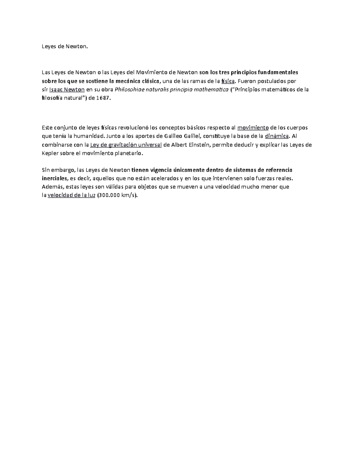 Leyes de newton - Las Leyes de Newton o las Leyes del Movimiento de ...