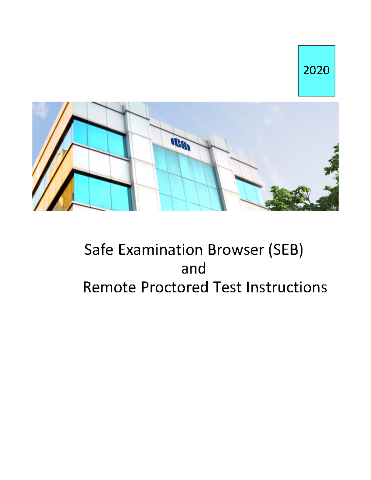 SEB Instructions Manual - Safe Examination Browser (SEB) and Remote ...