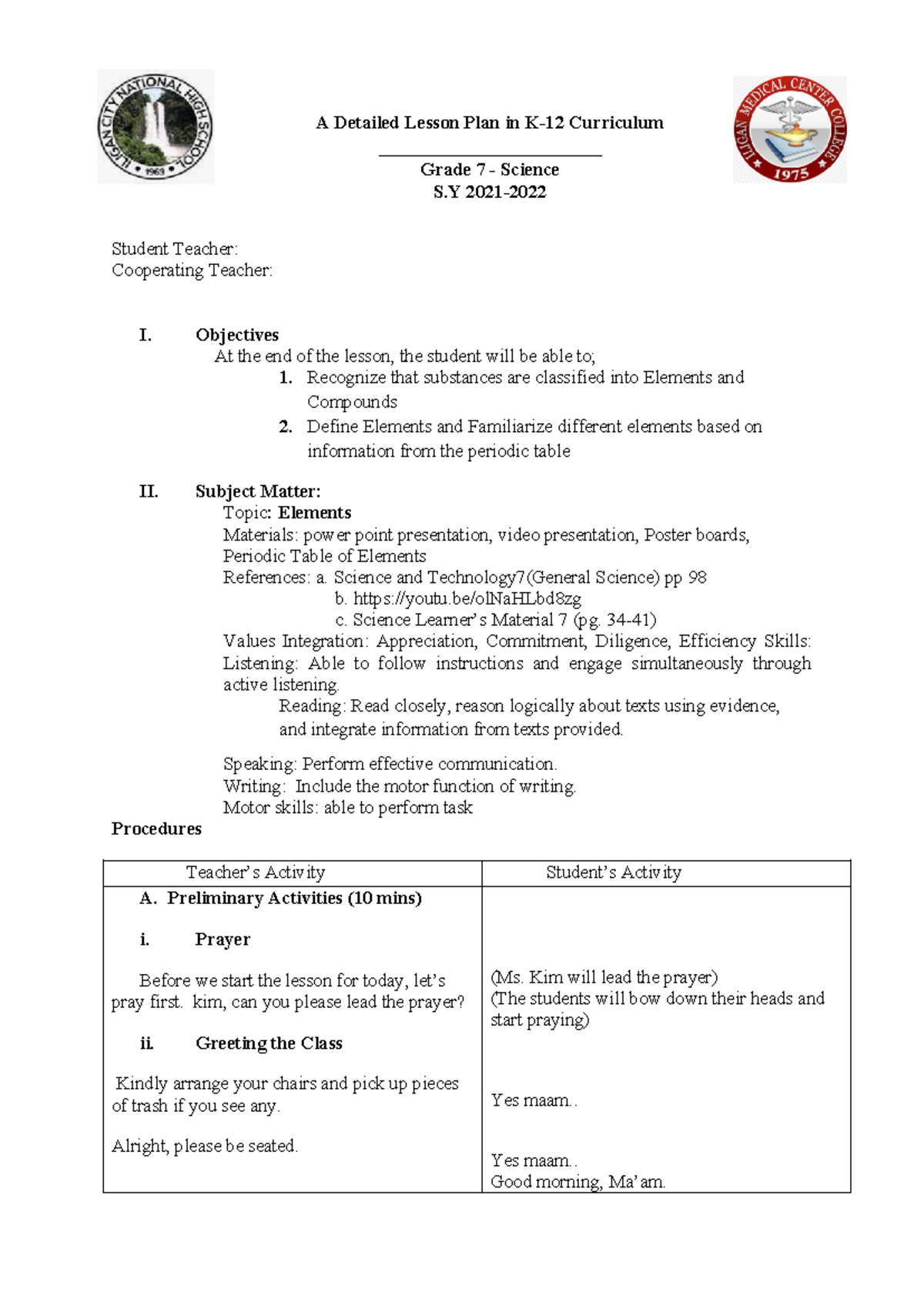 Dlp 3 - Detailed Lesson Plan for Practice Teach - A Detailed Lesson ...