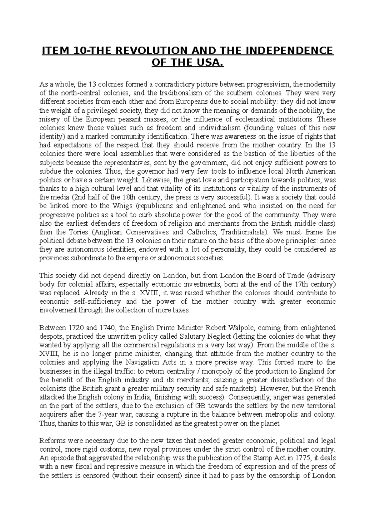 Lesson 6 Political Philosophy - ITEM 10-THE REVOLUTION AND THE ...