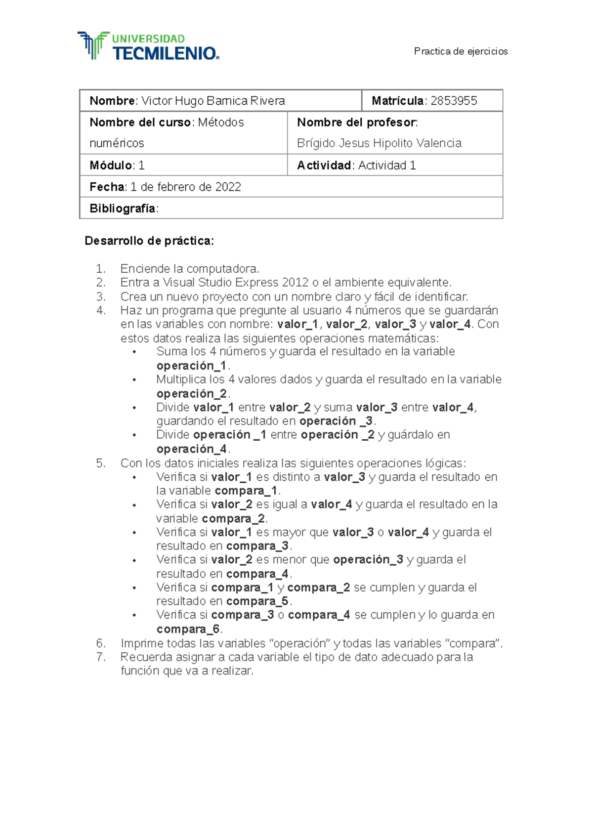 Actividad 2 FCM .docx para que se limpien el culo - Nombre : Victor ...