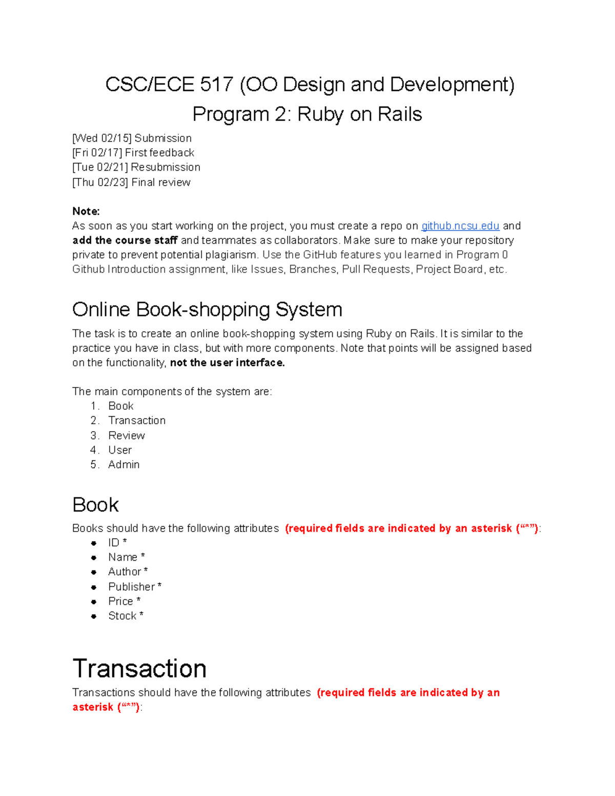 Spring 2023 CSC ECE 517 Program 2 - CSC/ECE 517 (OO Design and Development) Program 2: Ruby on ...