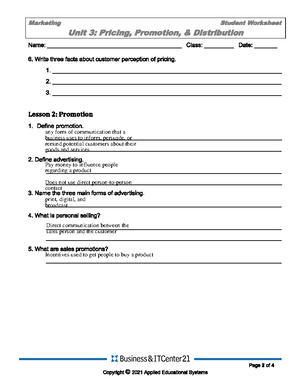 Chapter 1 Learning Objectives - Chapter 1 Learning Objectives ...