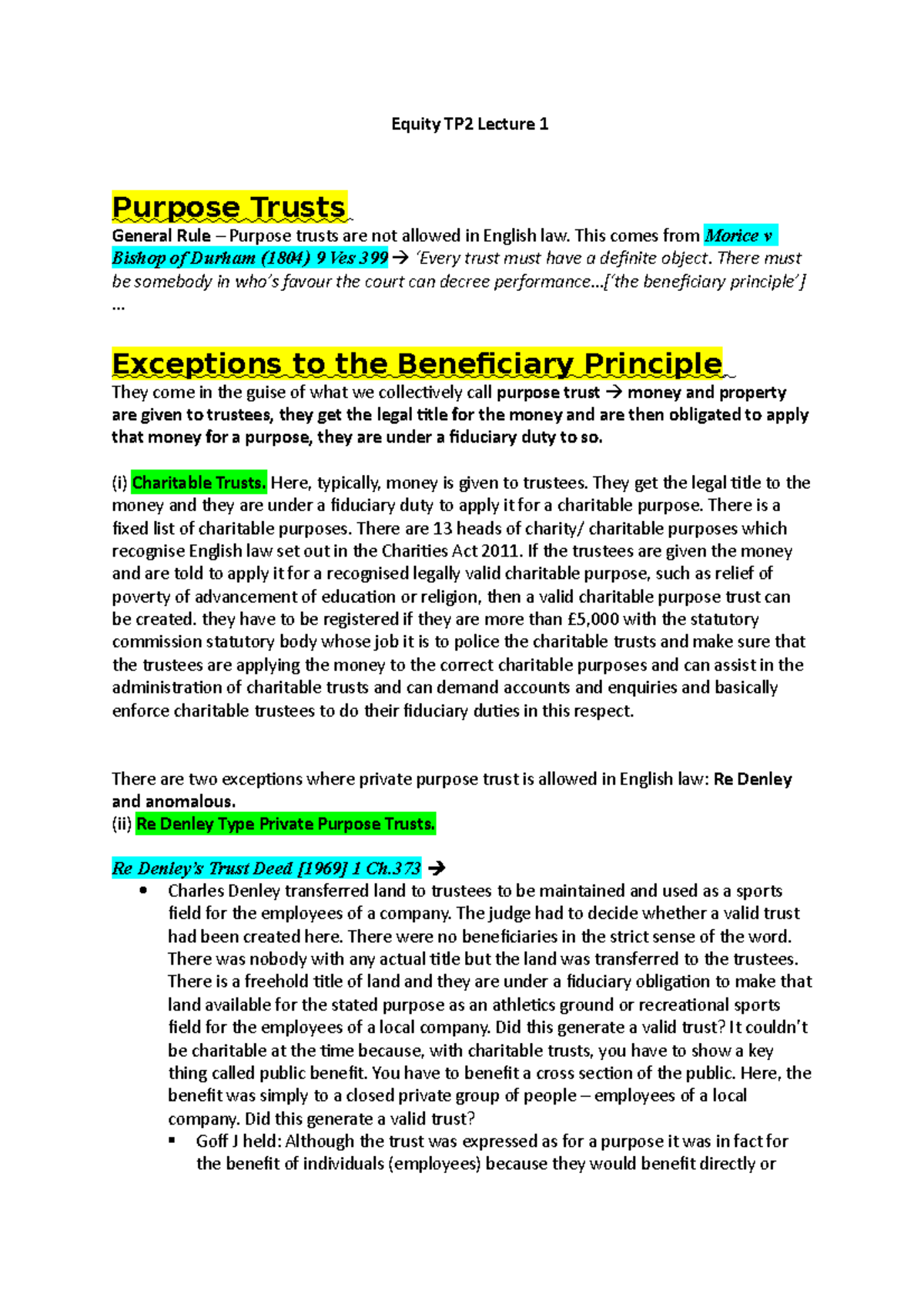 Equity TP2 Lecture 1 example structure - Equity TP2 Lecture 1 Purpose ...