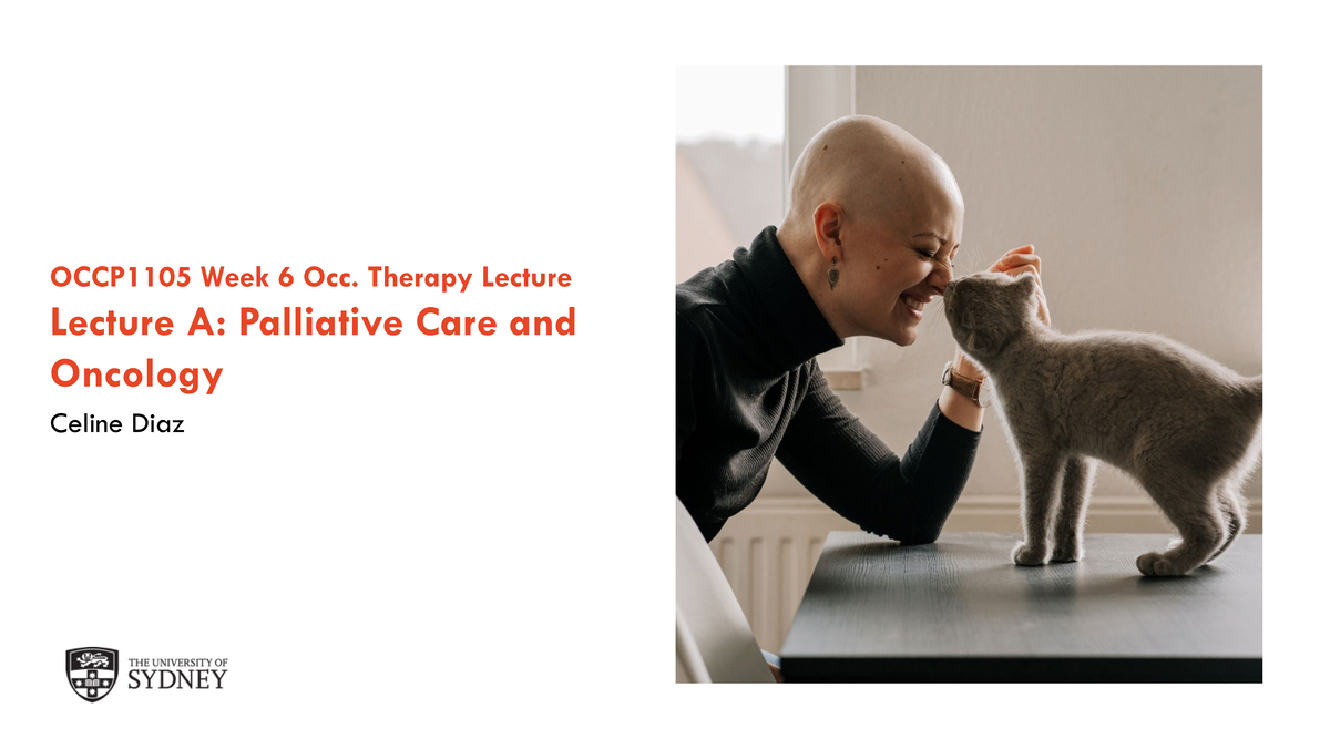 2023 OCCP1105 Week 6 Lecture - OCCP1105 Week 6 Occ. Therapy Lecture ...