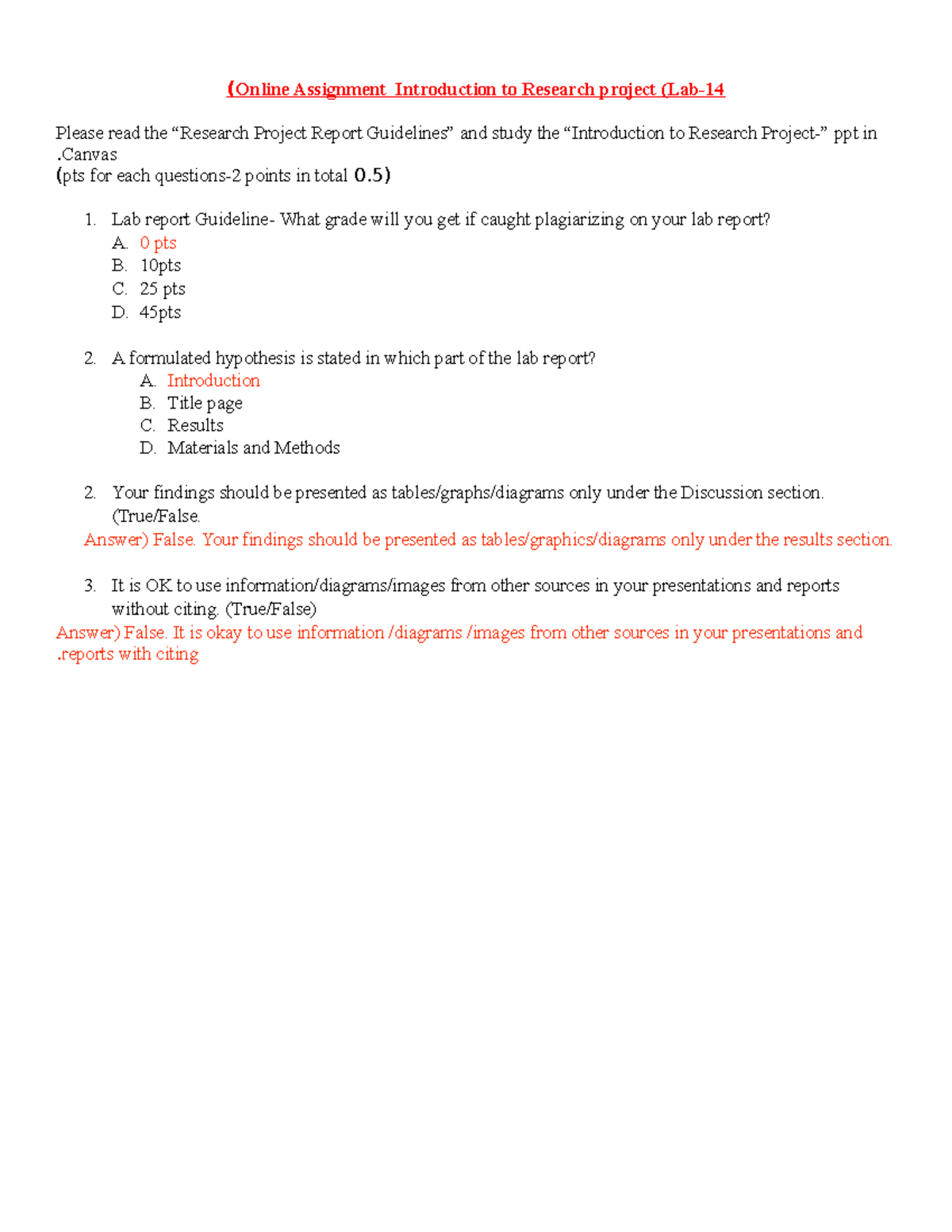 Lab 14-Introduction to Research Lab - (Online Assignment Introduction to Research project (Lab ...