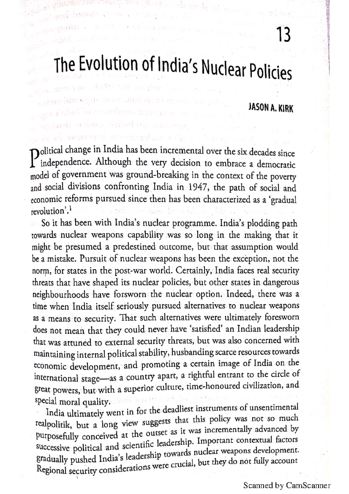 India's nuclear policies - DSC B2 - Studocu