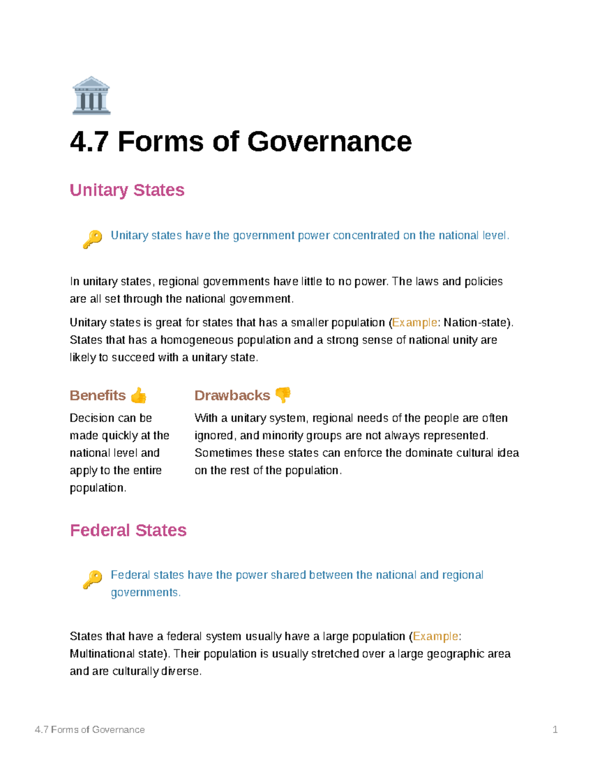 Forms of governance - Professor: Benjamin Sinn - 4 Forms of Governance ...