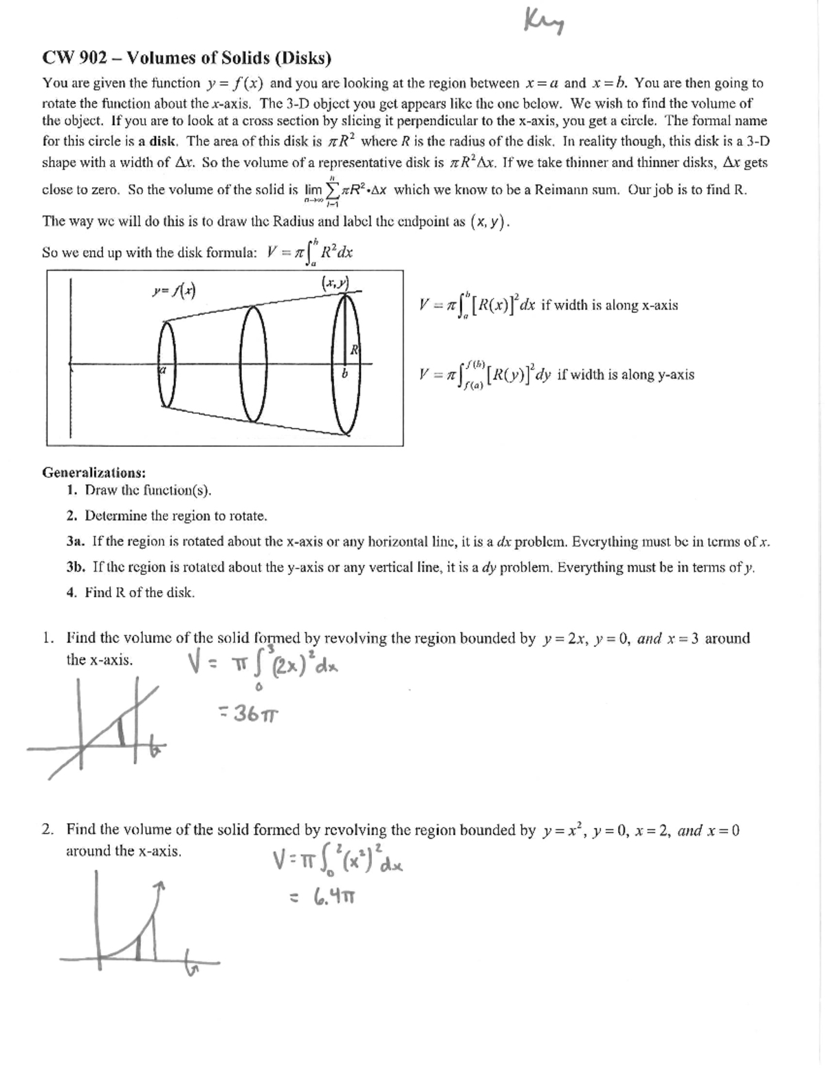 Completed+Notes+CW+902+-+Volumes+of+Solids+(Disks) - Studocu