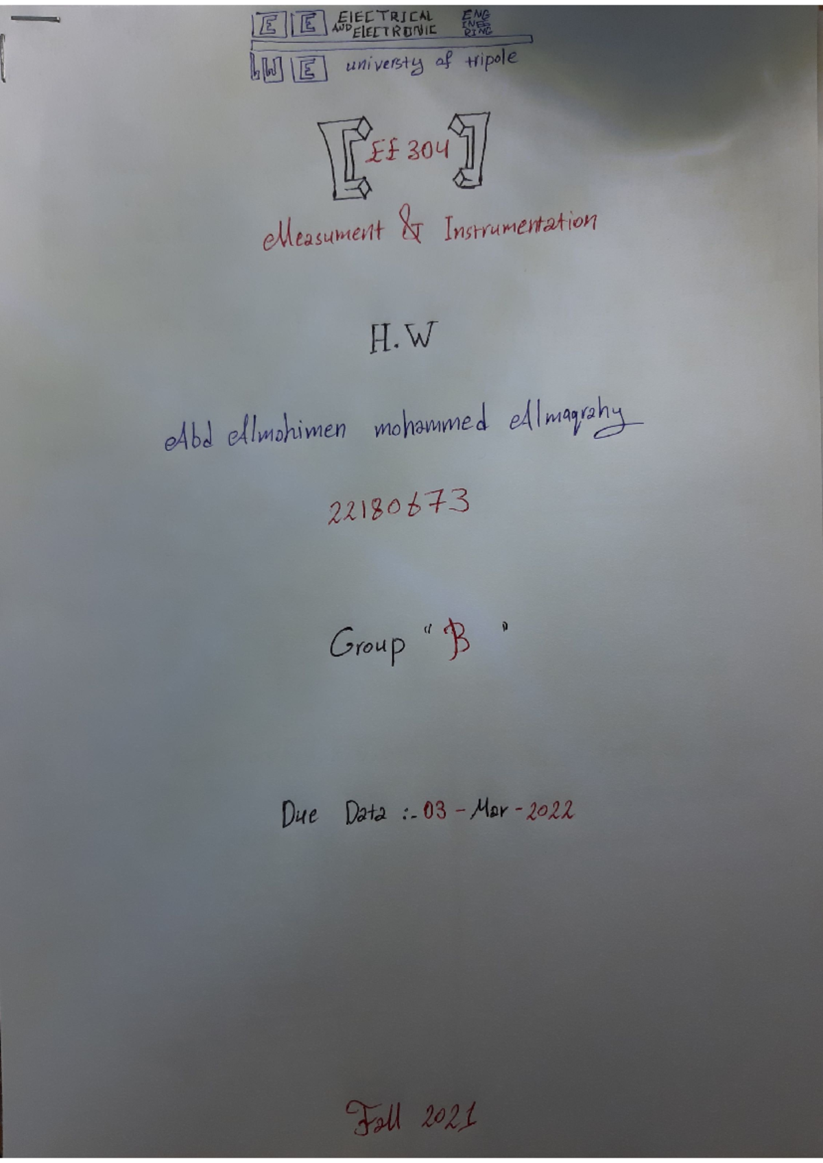 EE304 HW2 - homework - Principal Instrument II - Studocu