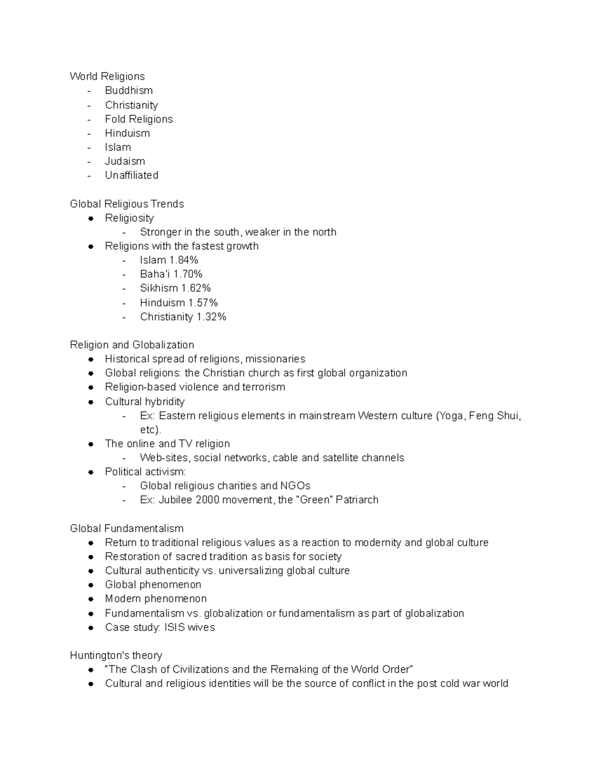 Oct. 7 - Class notes - World Religions - Buddhism - Christianity - Fold ...