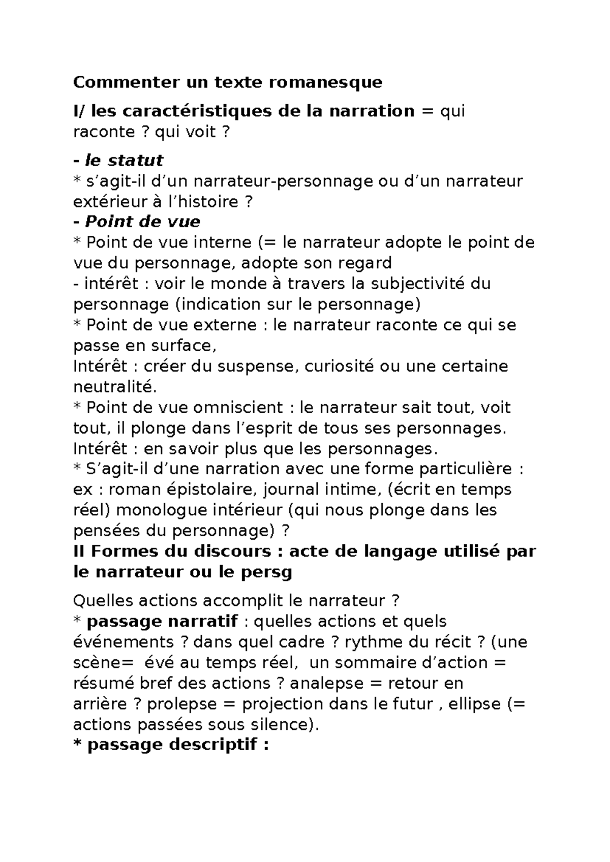 Comment commenter un texte de roman - Commenter un texte romanesque I ...
