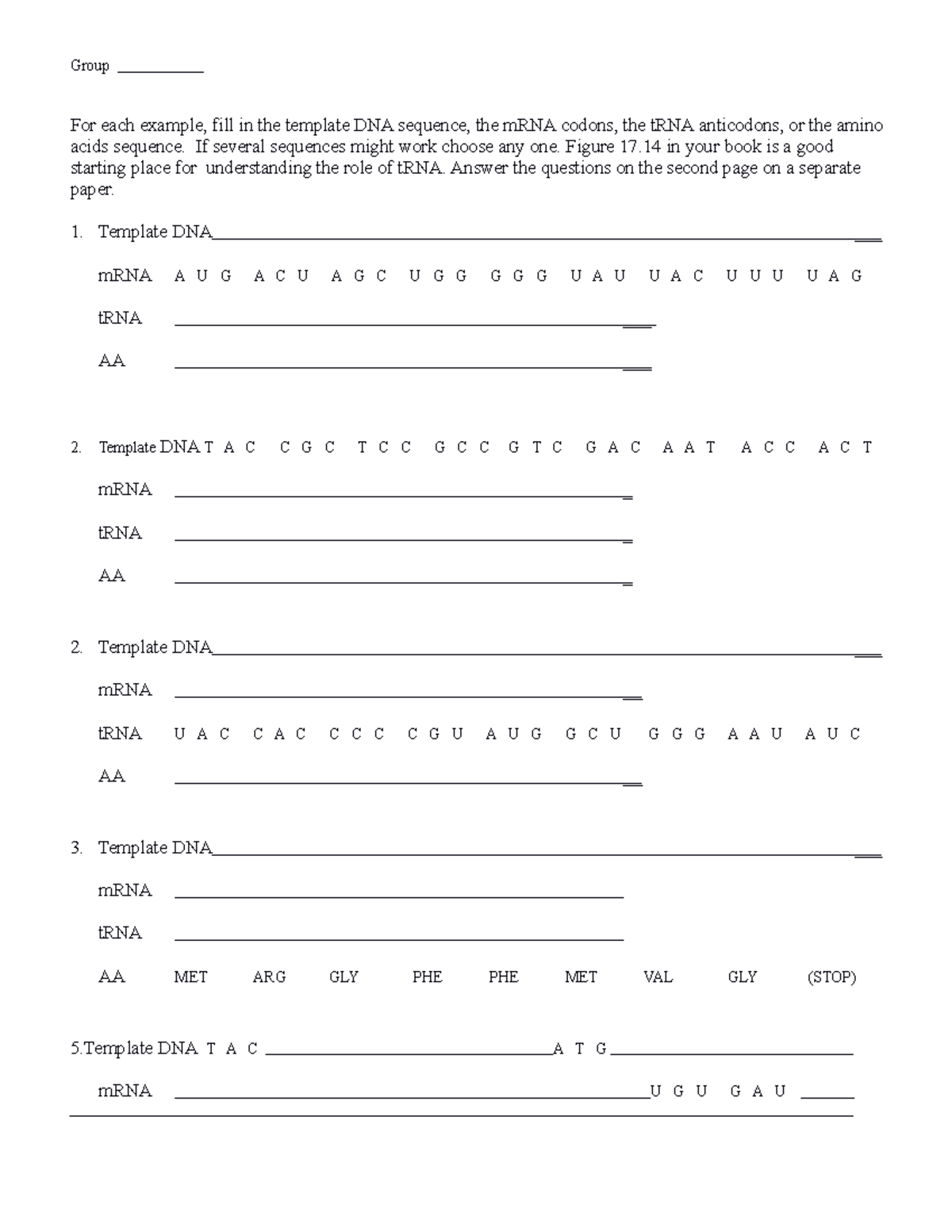 Expression+activities+I - Group For each example, fill in the template ...