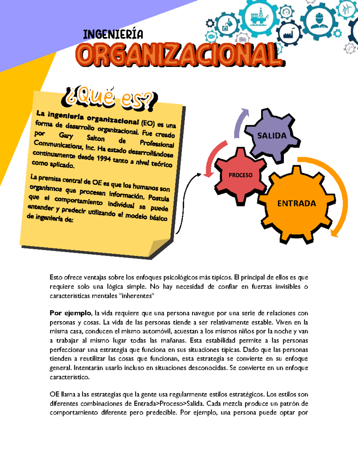 Ingeniería Organizacional Jusac - Esto ofrece ventajas sobre los ...