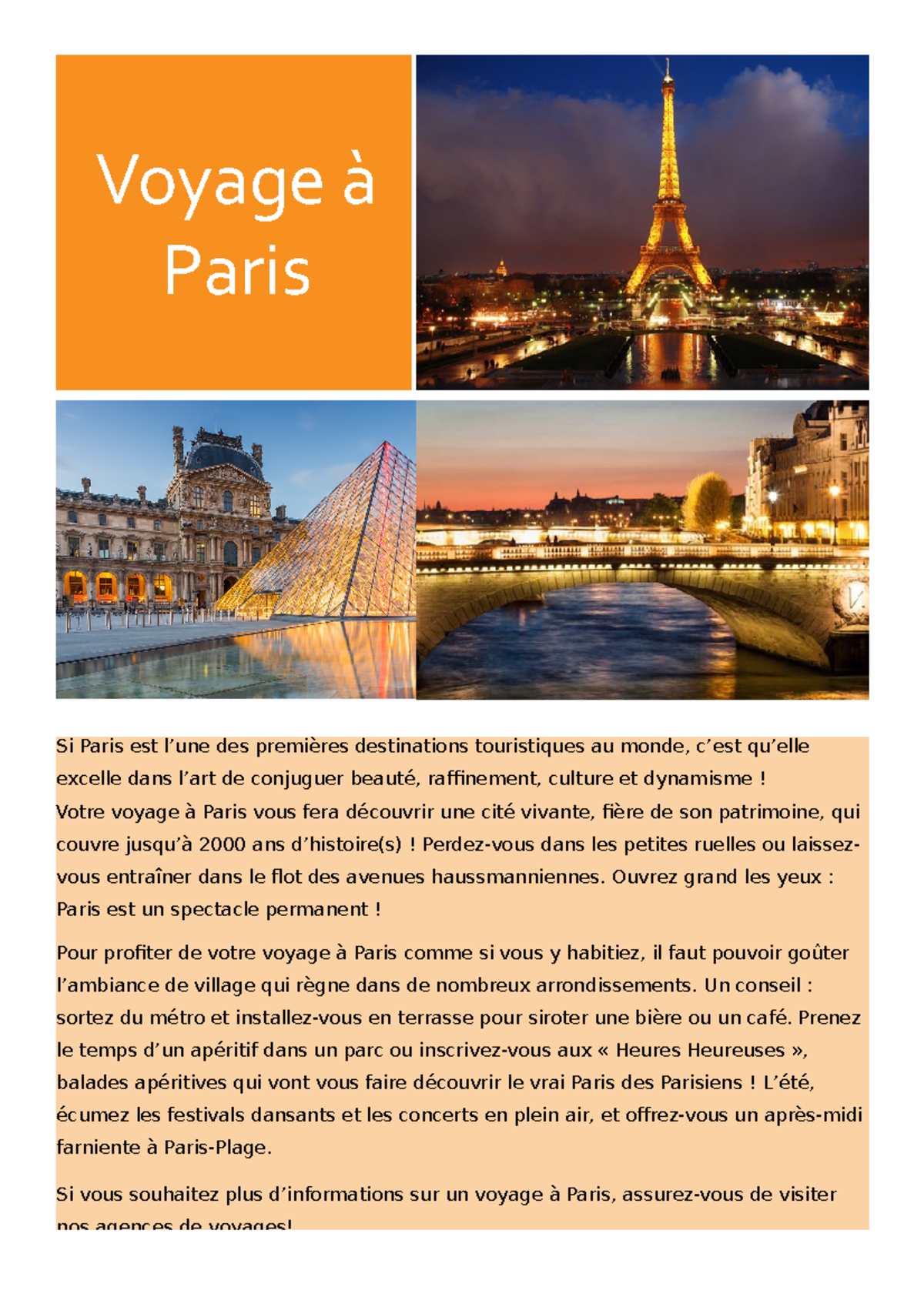 Voyage à Paris - Voyage à Paris Si Paris est l’une des premières ...