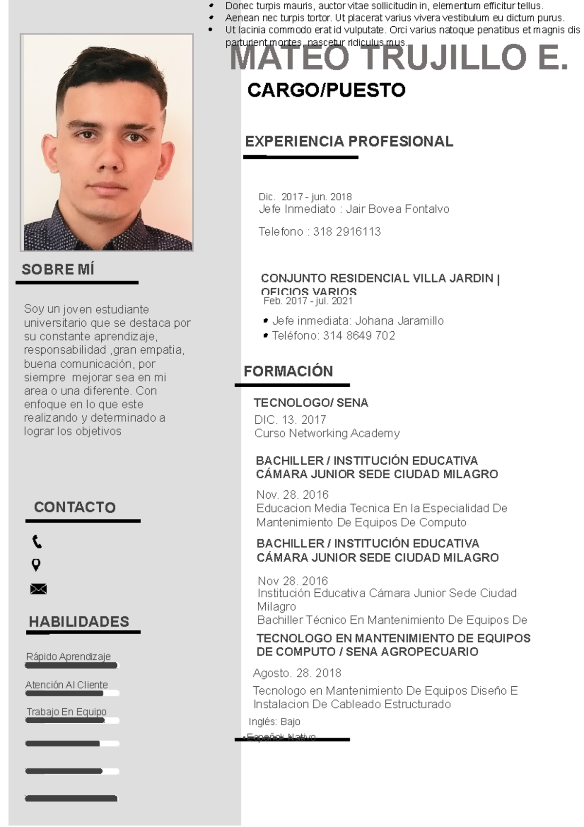 Hjdv, Ibagué - Jola - CARGO/PUESTO MATEO TRUJILLO E. HABILIDADES Dic ...