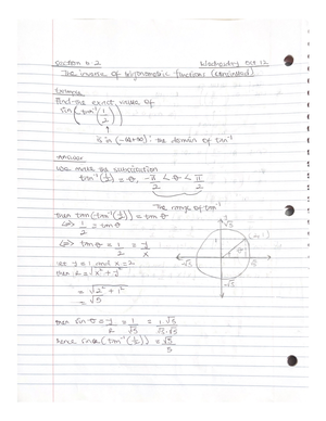 Math Notes 12 - Double-angled and half-angled formulas - MATH 3 - Studocu