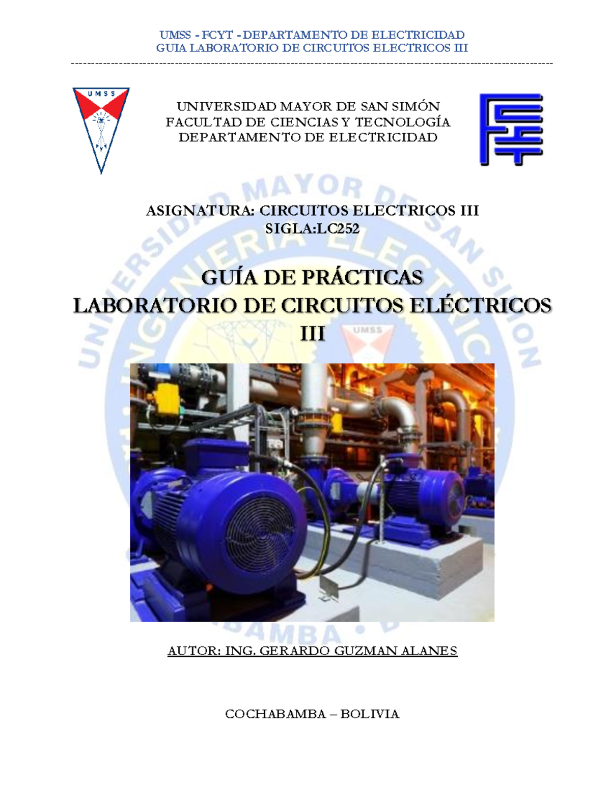 GUIA LAB CIR 3 2020 - Guía de laboratorio de circuitos 3 2020 Guía para trabajos de cir 3 - UMSS ...