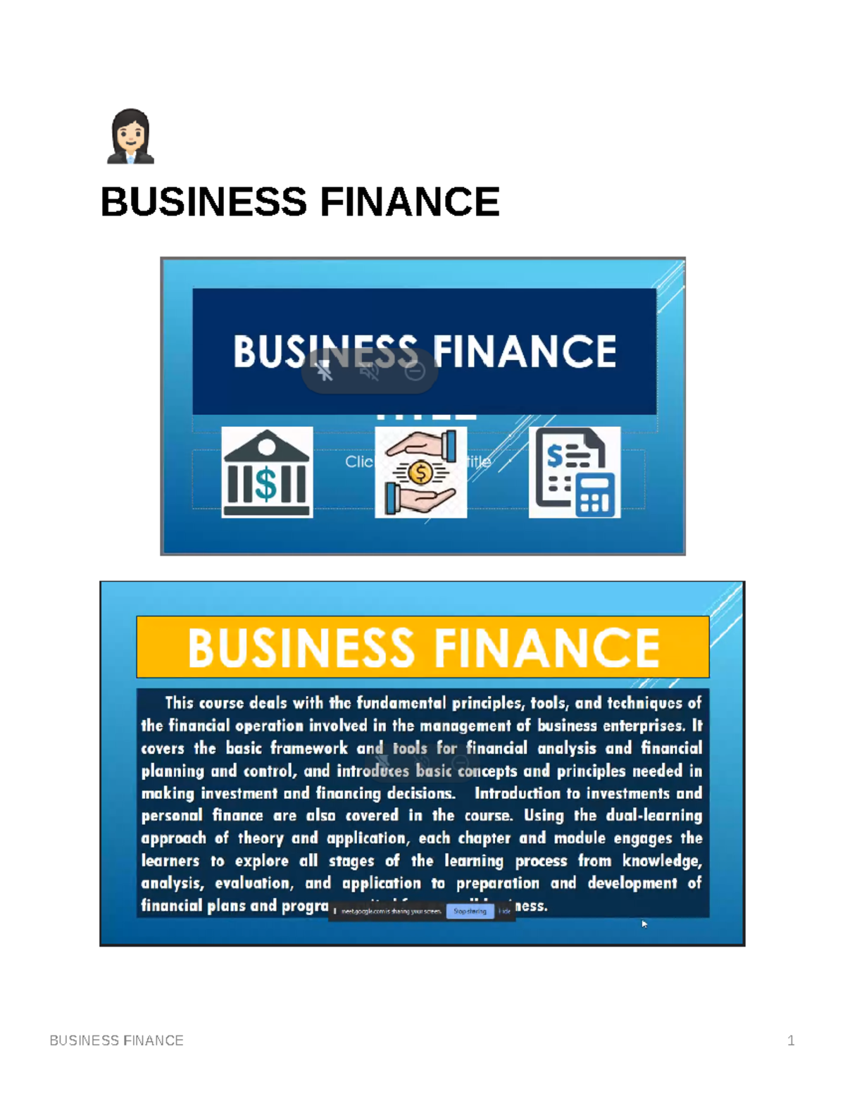 Business Finance - BUSINESS FINANCE financial management accounting ...
