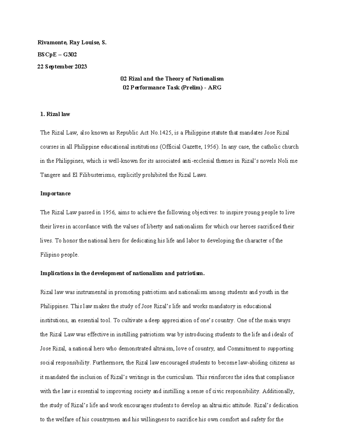 02 Performance Task (Prelim) - ARG - Rivamonte - Rivamonte, Ray Louise, S. BSCpE – G 22 ...