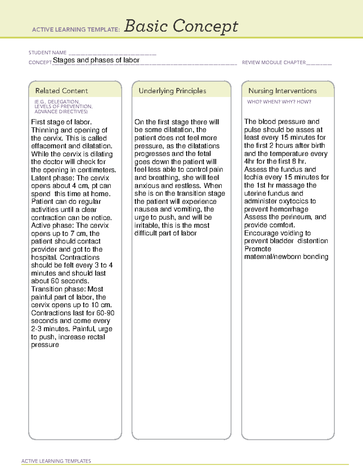 Basic Conceptmaternalb 6 - ACTIVE LEARNING TEMPLATES Basic Concept ...