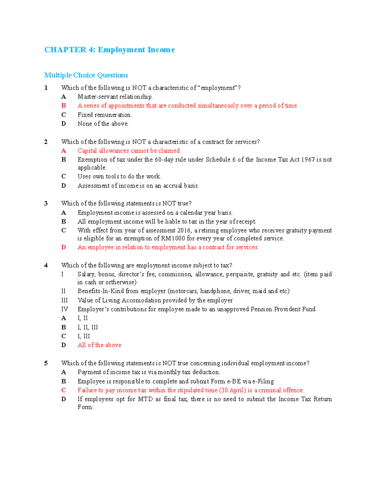 TB Ch 04 Employment Income - CHAPTER 4: Employment Income Multiple ...