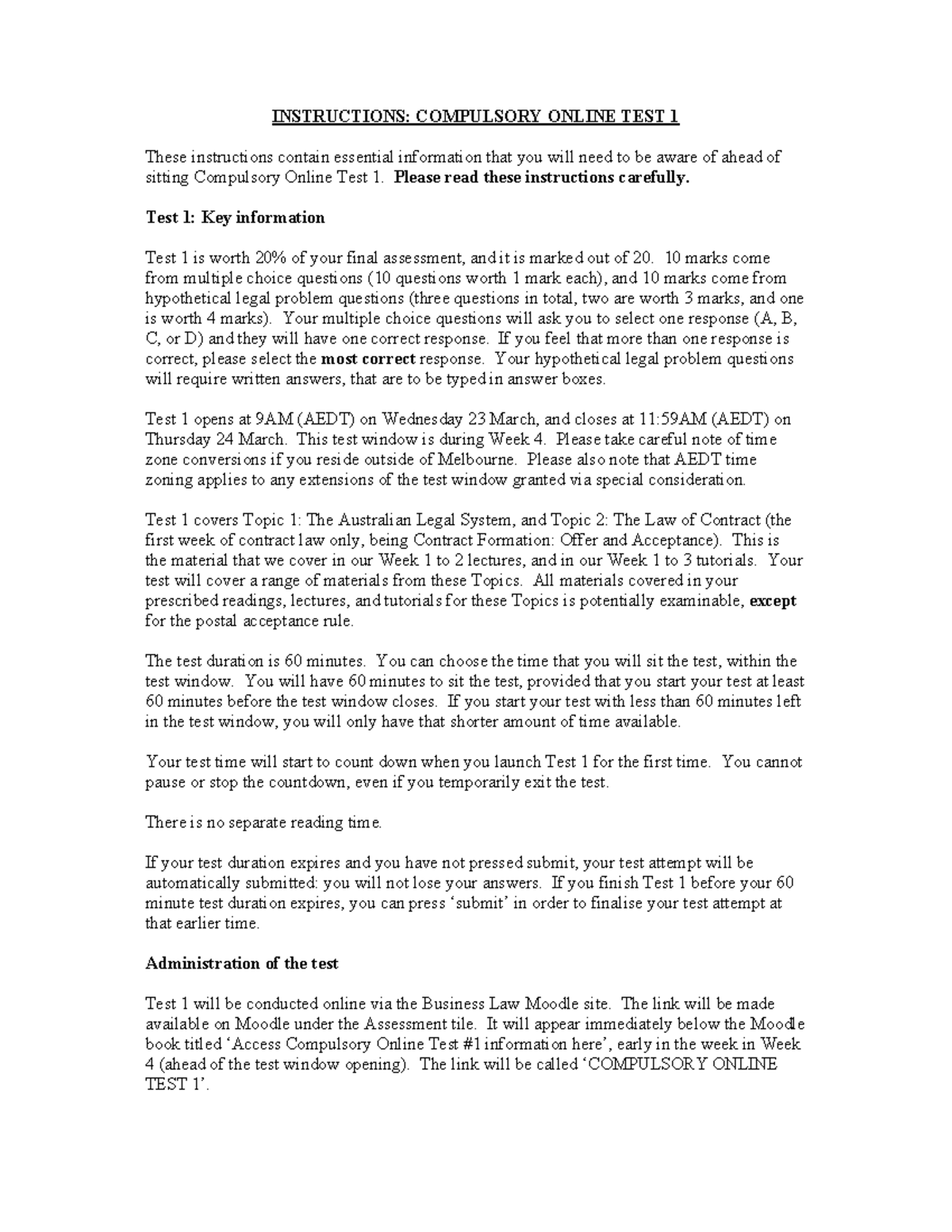 Instructions - Test 1 test test test test - INSTRUCTIONS: COMPULSORY ...