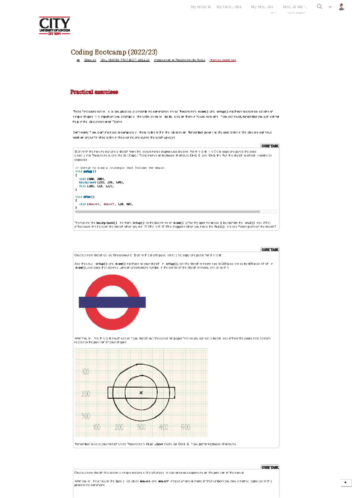 MDL Macse Progboot 2022-23 Practical exercises - city.ac Email Moodle ...