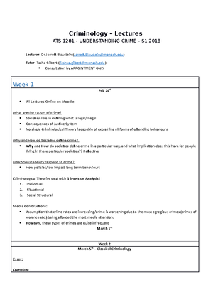 Summary - quick comparison of classical vs. positivist theory ...