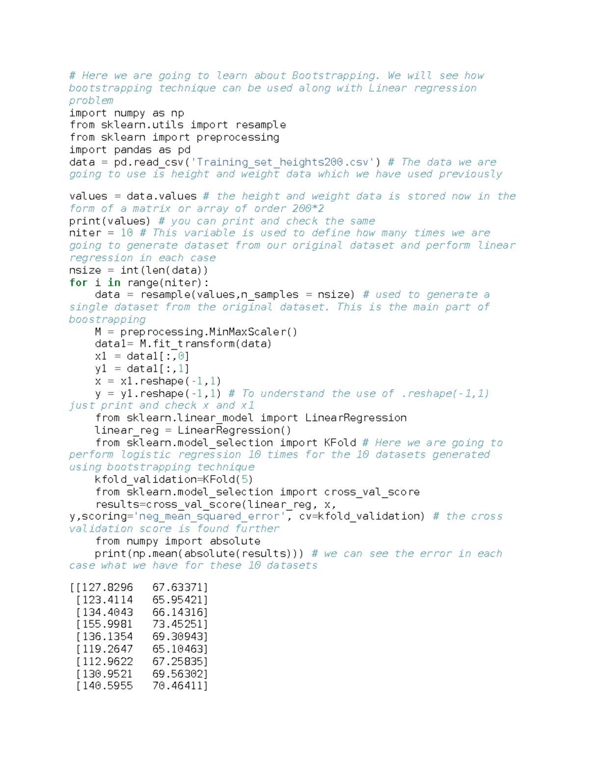 Lab 6 Linear Regression Cross Validation Bootstrap Here We Are Going To Learn About