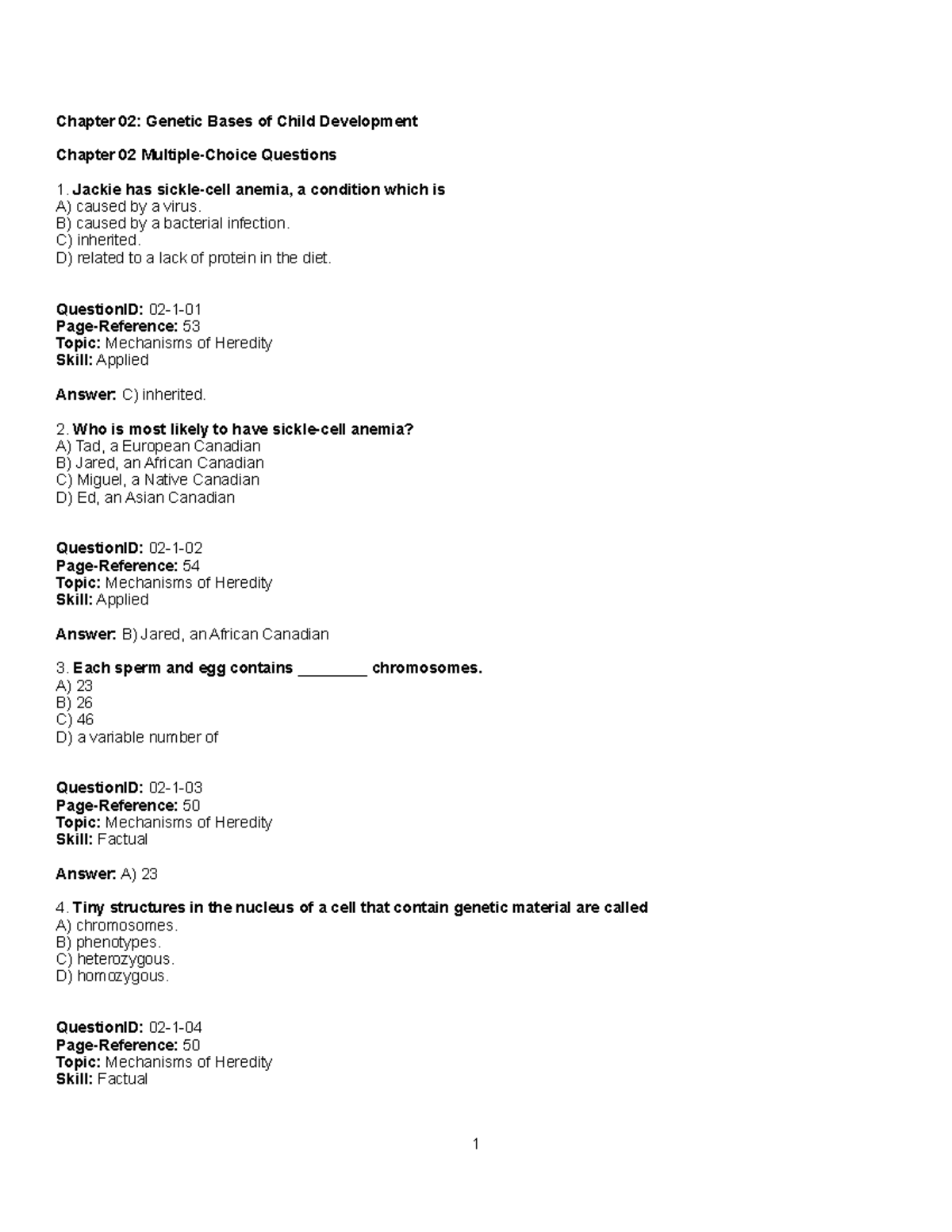 Chapter 02 Genetic Bases of Child Development - Psychology 2040A/B ...