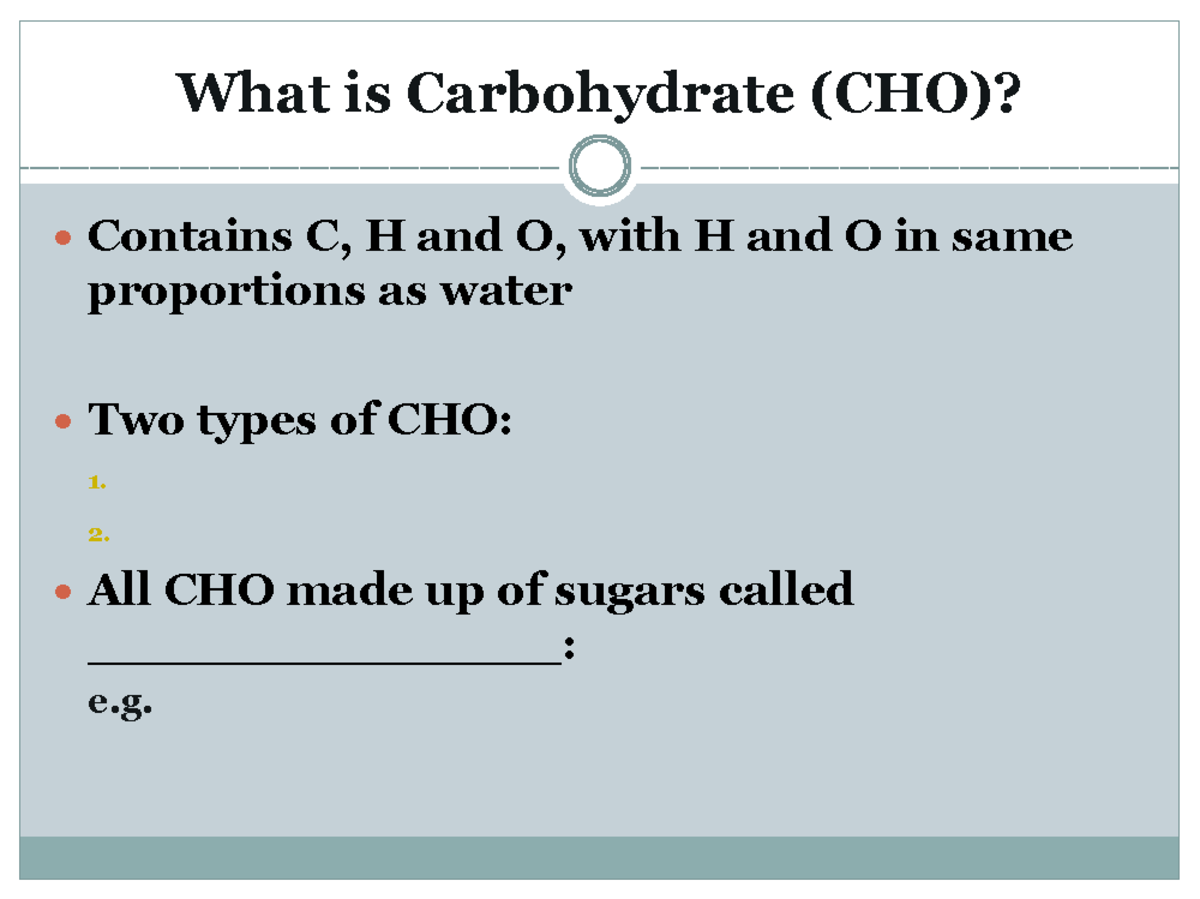 What is Carbohydrate (CHO), structures, nomenclature, Digestion and ...