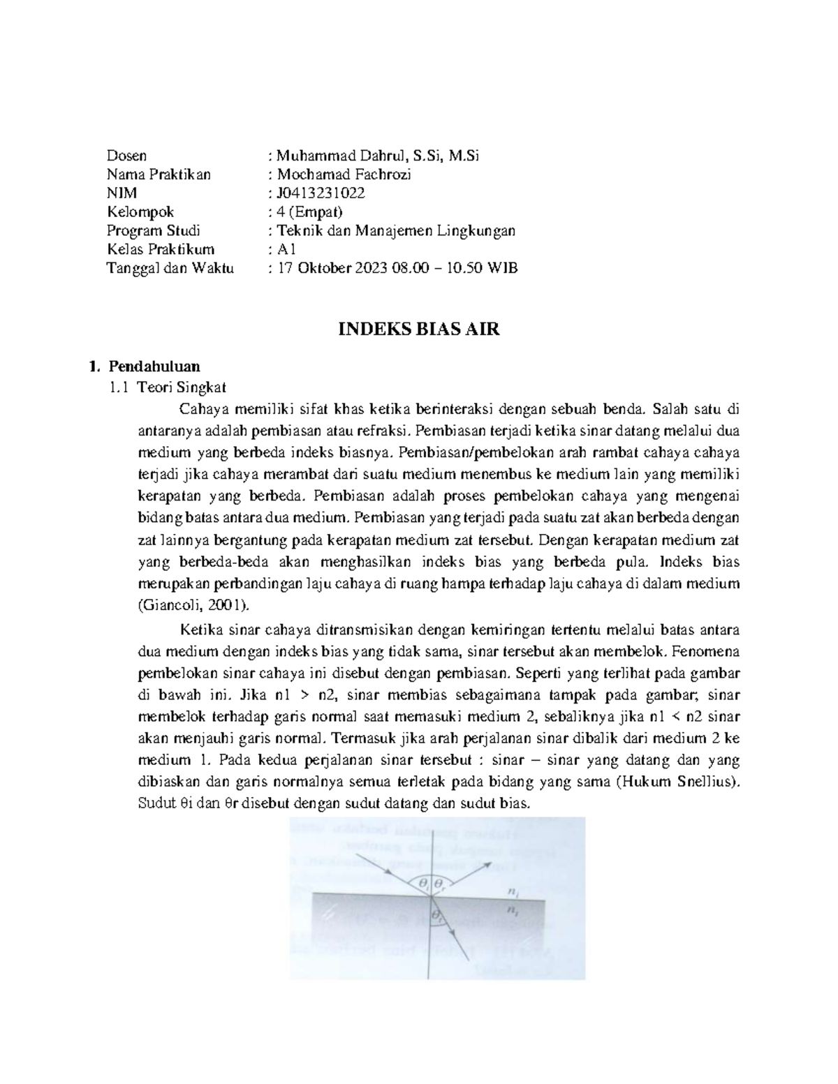 Laprak 4 LNK Indeks BIAS - Dosen : Muhammad Dahrul, S, M Nama Praktikan ...