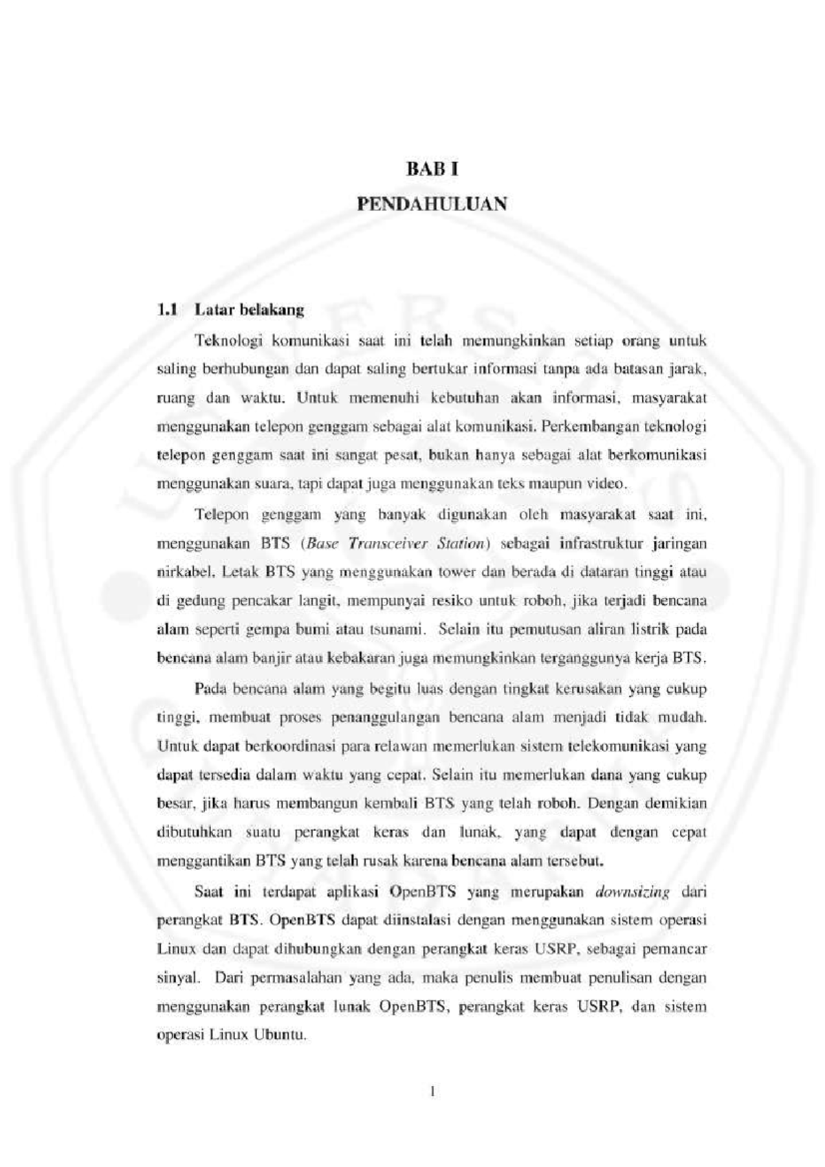 Chapter 1 Implementation Of Voice Services On Cellular Communication Networks Using The Usrp