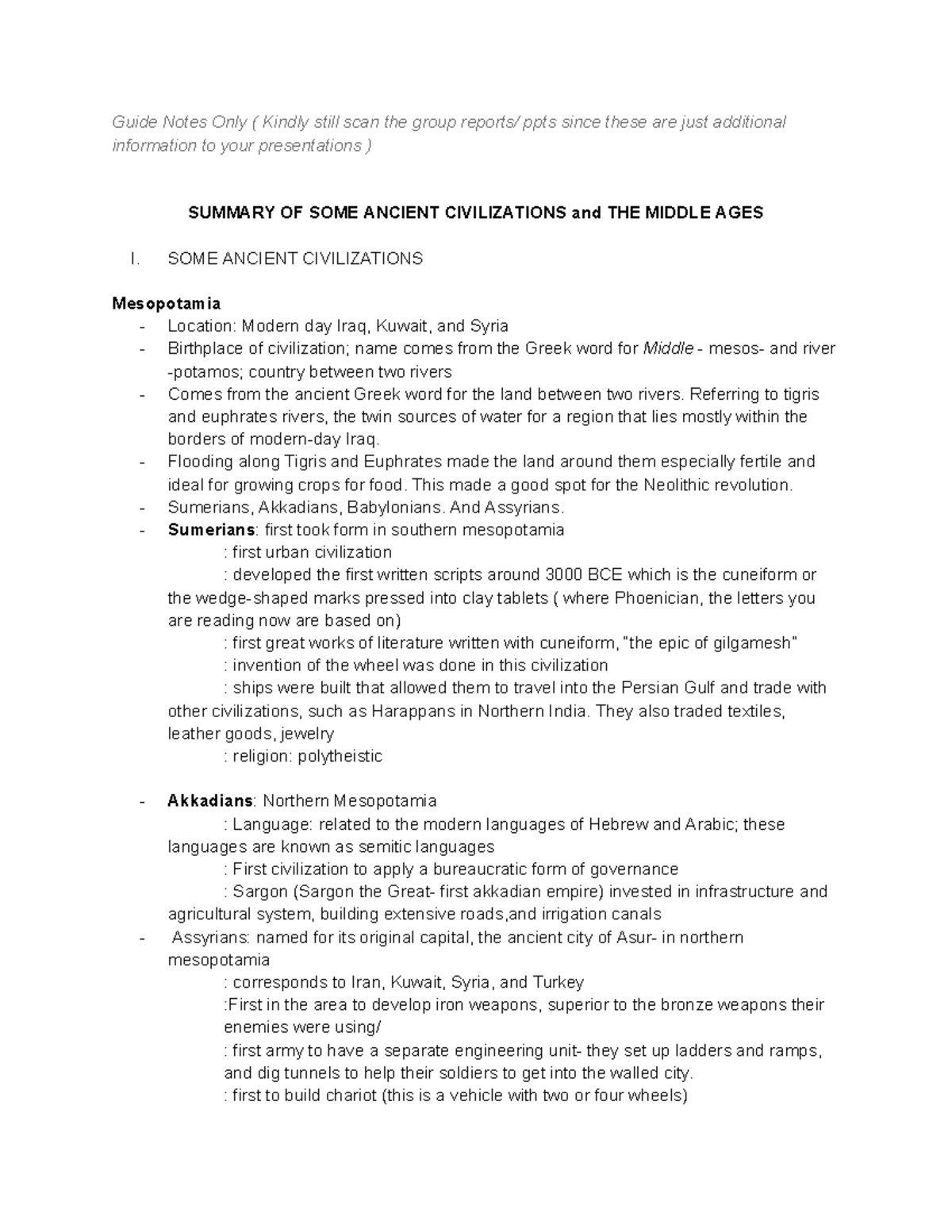 Lecture 2 AND 3- Guide Notes - Guide Notes Only ( Kindly still scan the ...