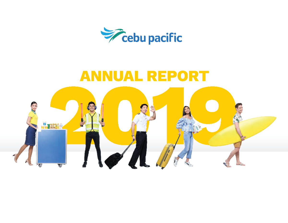 Cebu pacific 2019 official annual report - ANNUAL REPORT 86% Seat Load ...