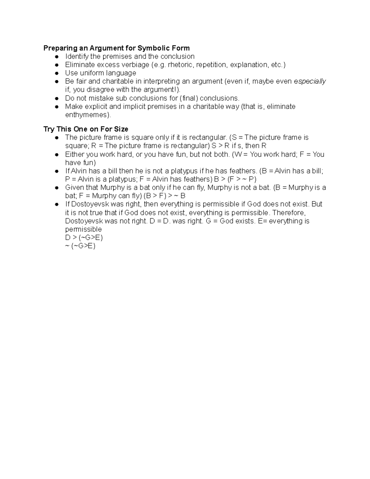 Class Notes #3 2 8 21 - Preparing an Argument for Symbolic Form ...