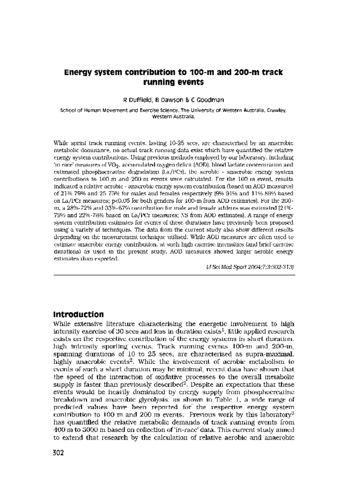 Reading Energy Systems - Energy system contribution to 100-m and 2OO-m ...
